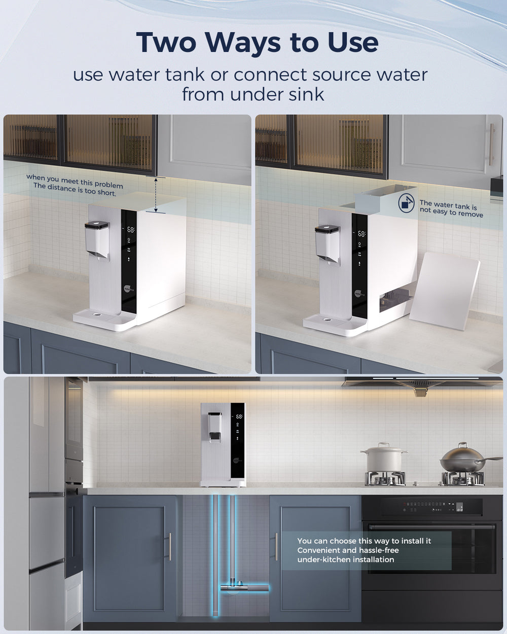 WaterFirst Dr.Water Reverse Osmosis System Countertop, 3S Hot Instant